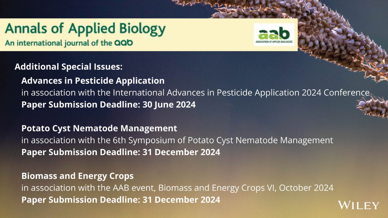 Special Issues of Annals - Association of Applied Biologists